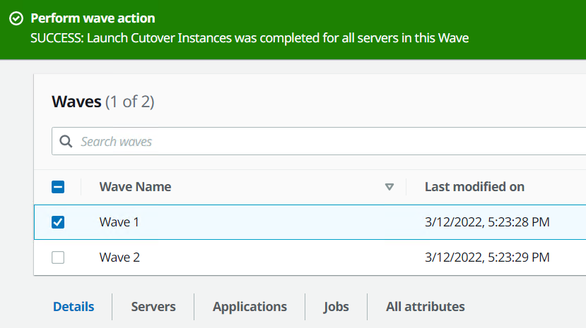 8. Launch cutover instances :: Workshop 8. Launch cutover instances :: Workshop